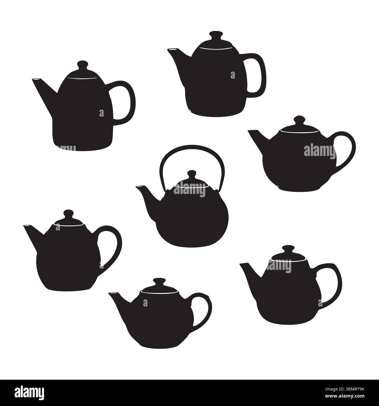 Teapot Silhouette on white background Stock Vector Image & Art - Alamy