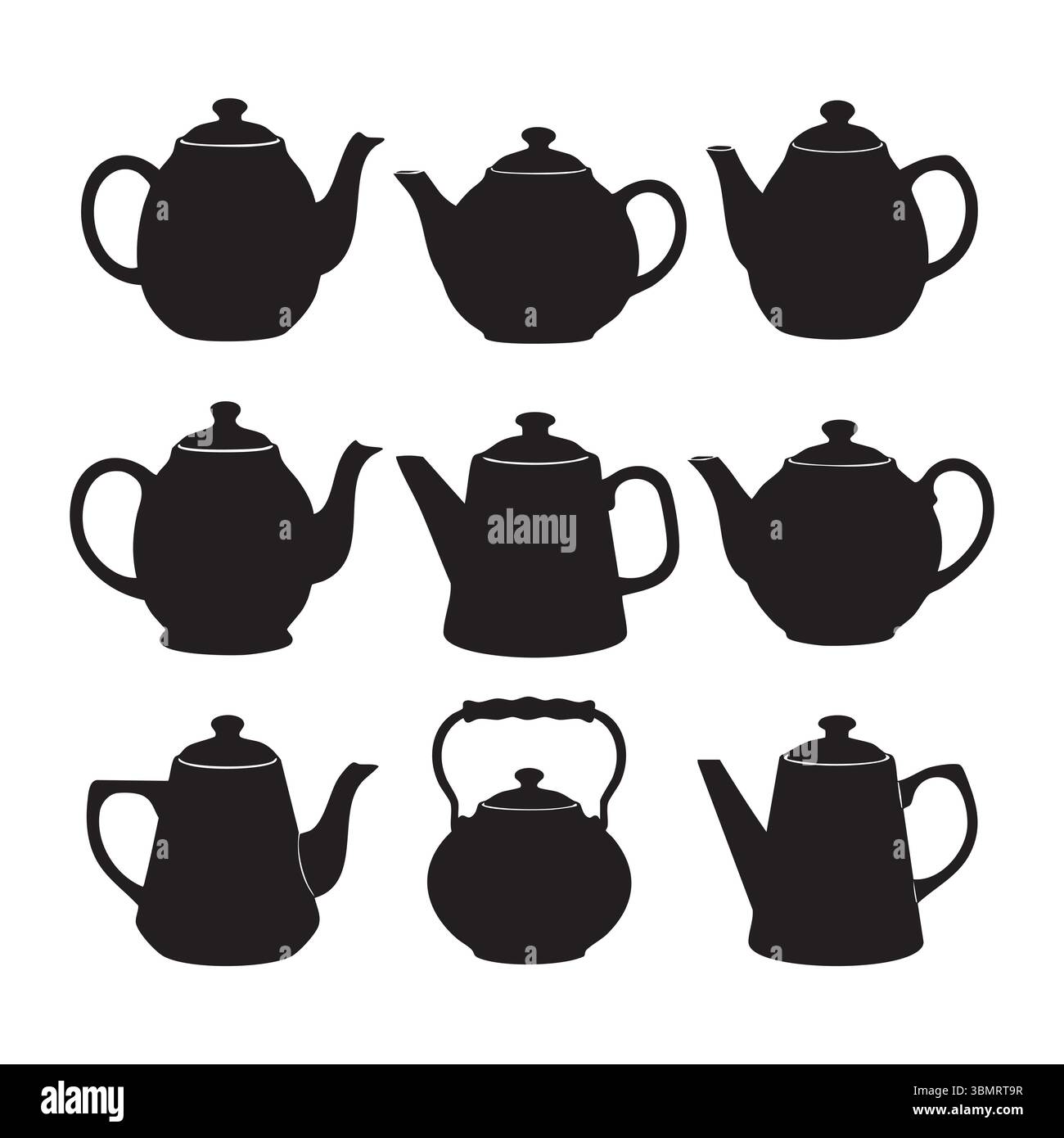 Teapot Silhouette on white background Stock Vector Image & Art - Alamy