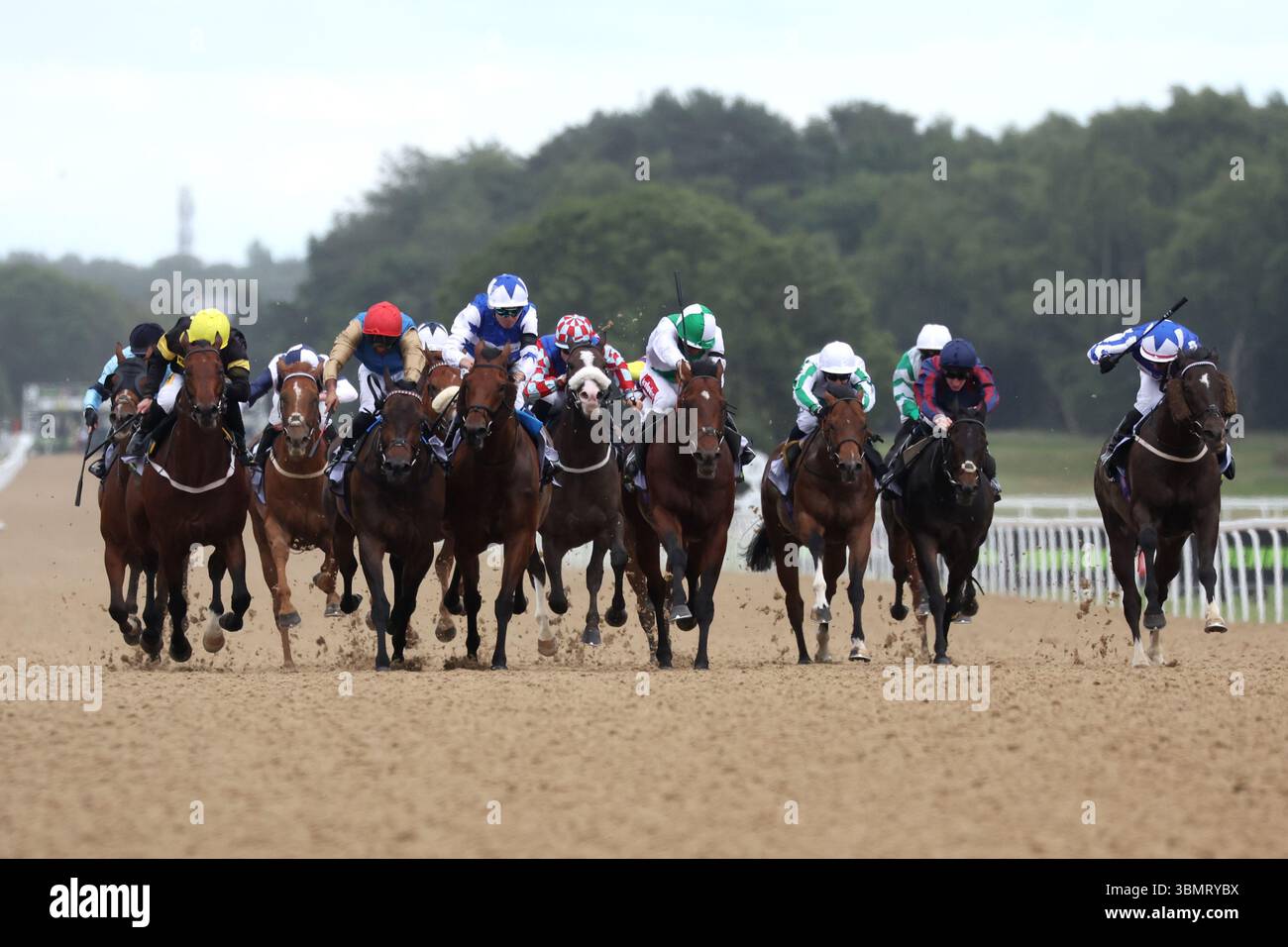 Fivethousandtoone ridden by David Allan (right) wins the Jenningsbet ...