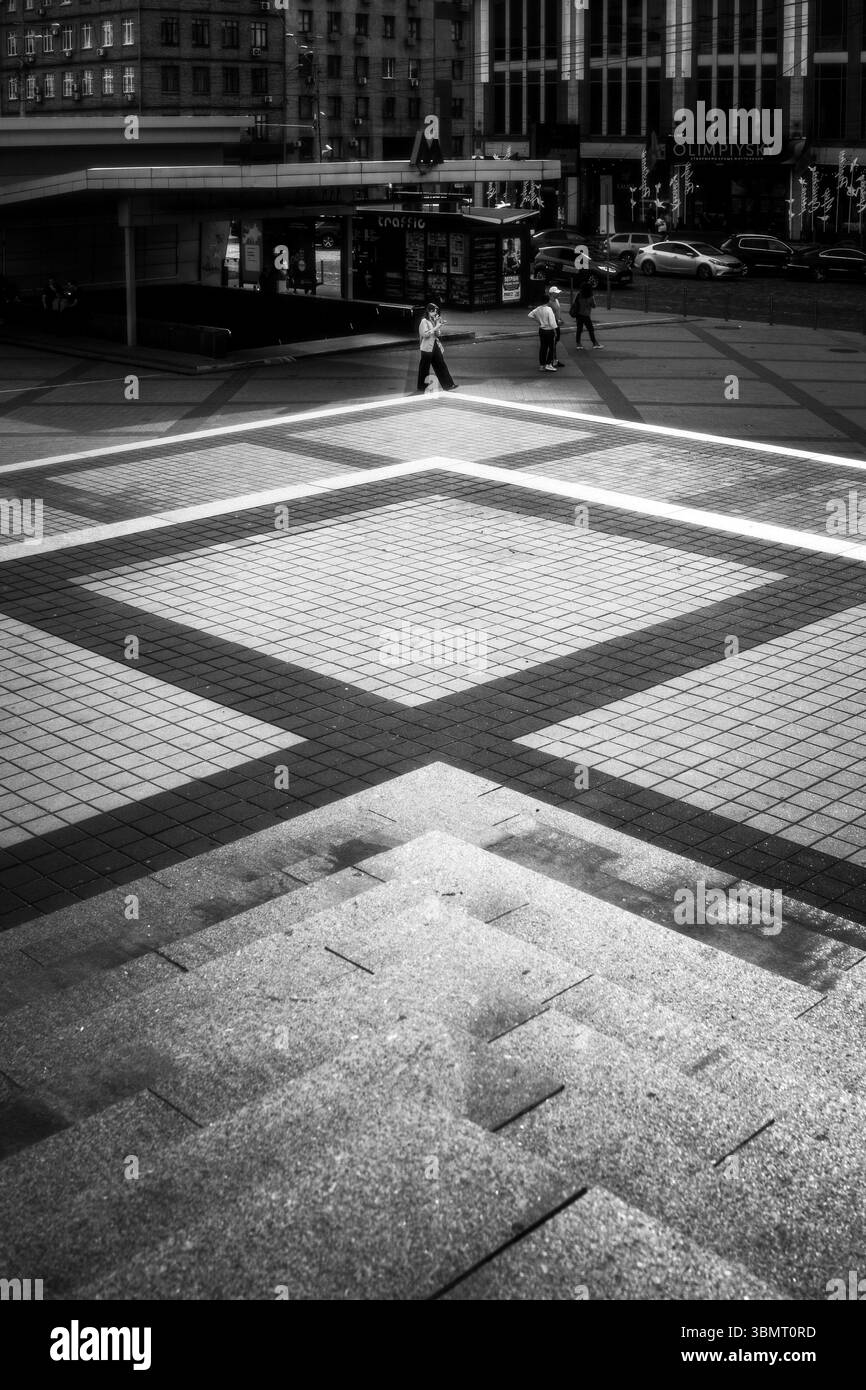 Grid street pattern Black and White Stock Photos & Images - Alamy