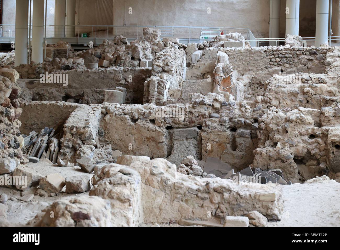 Archaeological site of Akrotiri on the Greek Cyclades island of ...