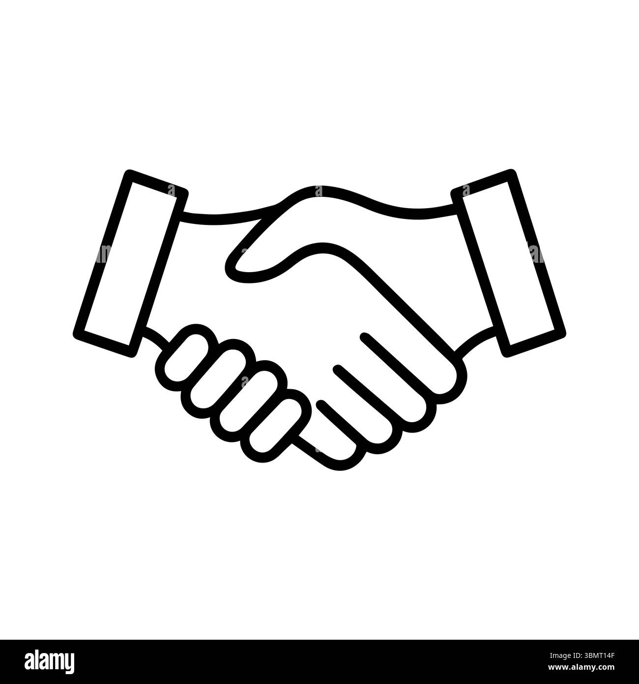 Business agreement handshake icon line handshake symbol isolated on ...
