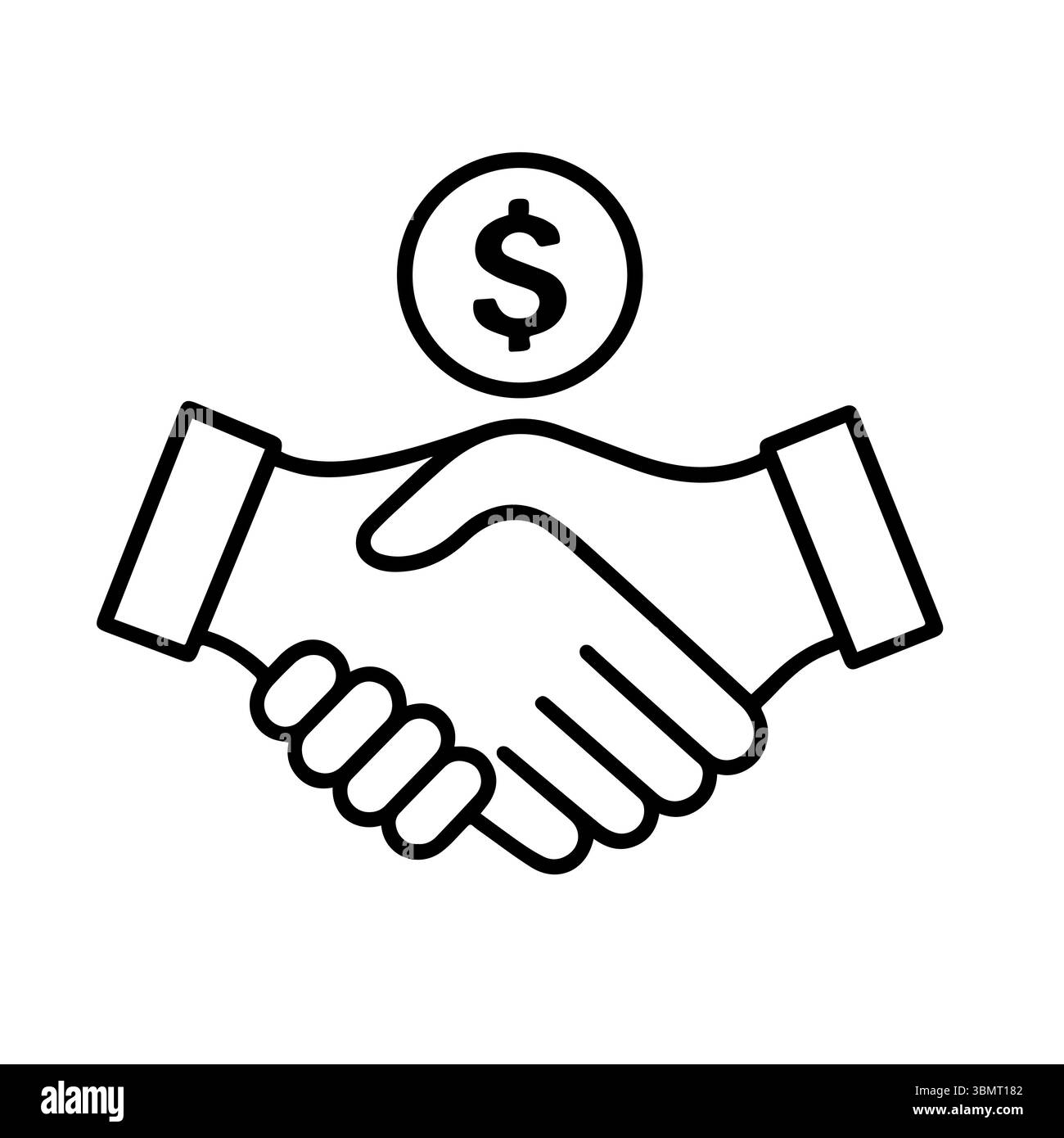 Minimalist handshake art Cut Out Stock Images & Pictures - Alamy