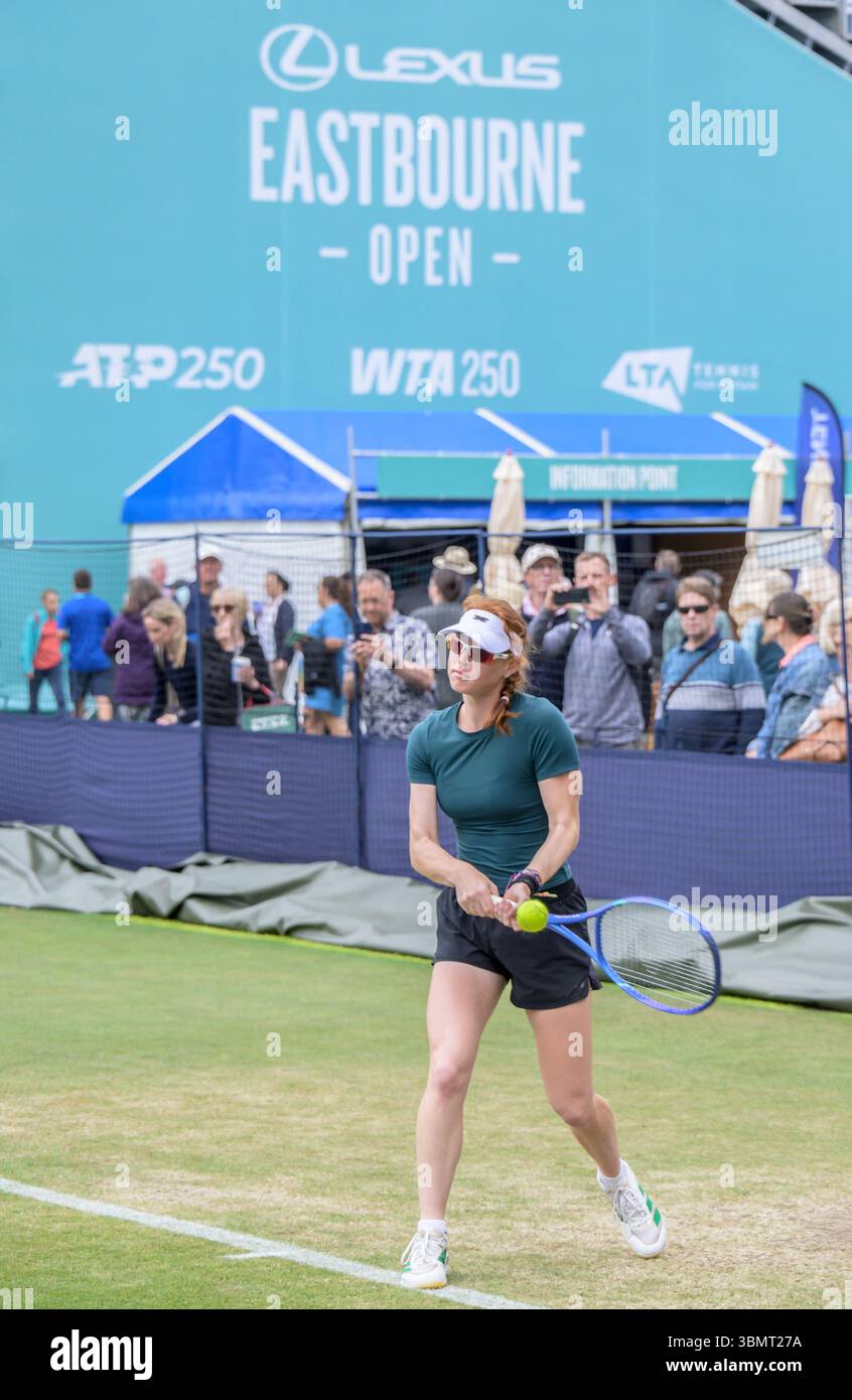 Maya Joint (AUS) on the practice court before playing her semifinal in ...
