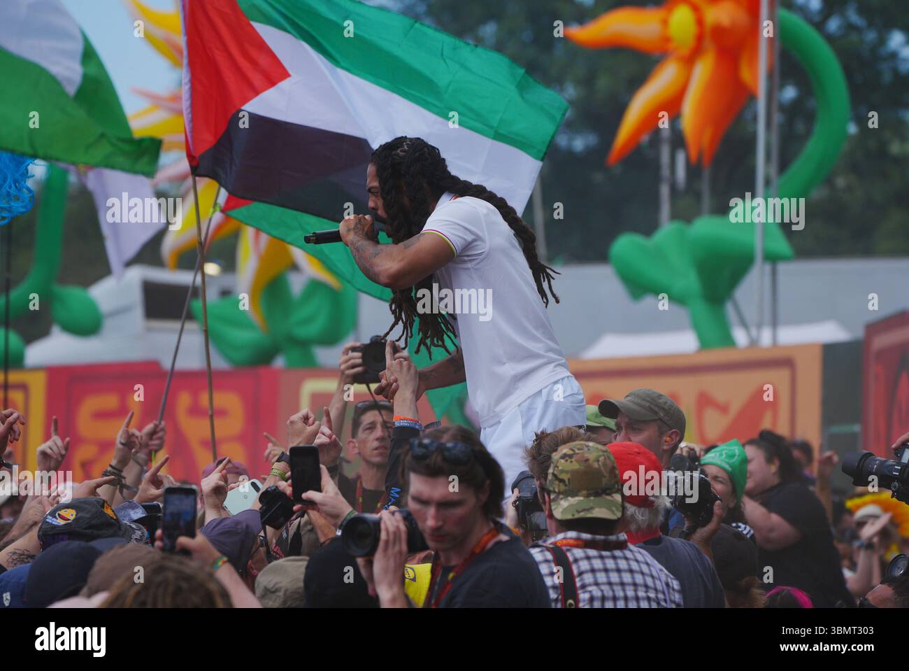 Bob Vylan performing on the West Holts Stage, during the Glastonbury ...