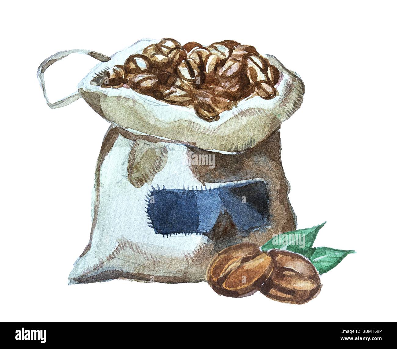 Coffee watercolor icon Cut Out Stock Images & Pictures - Alamy