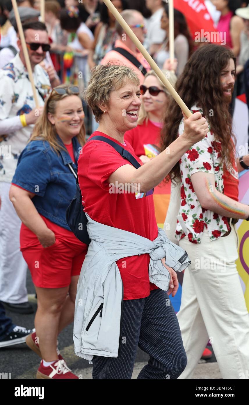 Labour leader Ivana Bacik takes part in the Dublin Pride parade through ...
