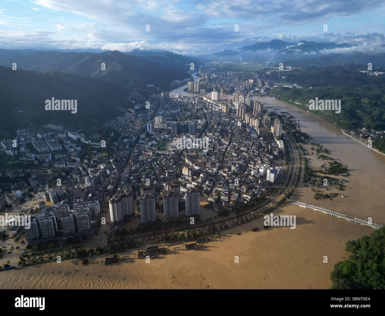 Rongjiang, China's Guizhou Province. 28th June, 2025. An aerial drone ...