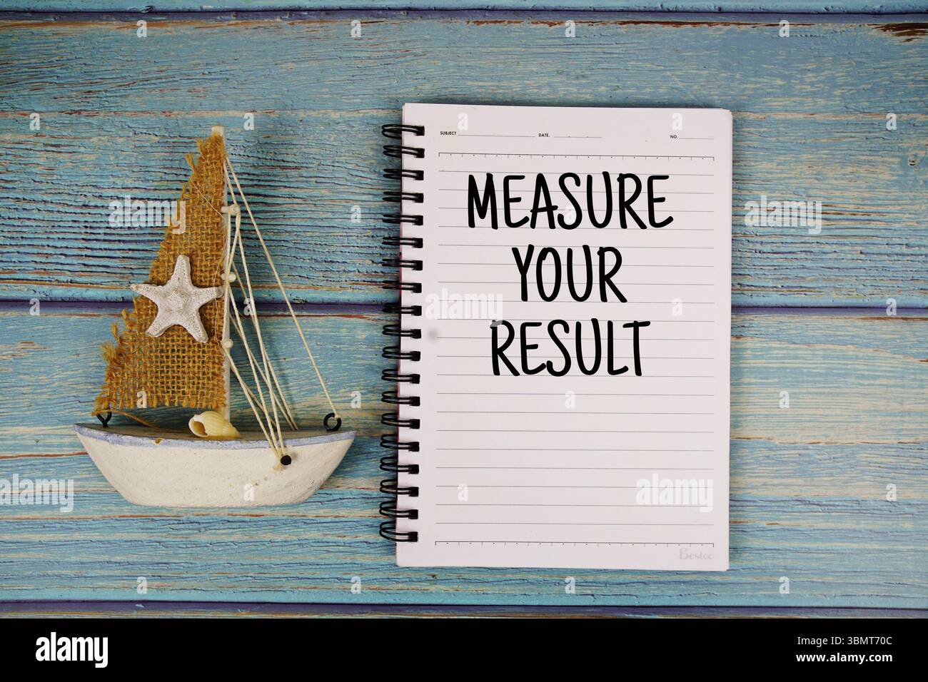 Measure your Result Motivational And Inspirational Quotes Stock Photo ...