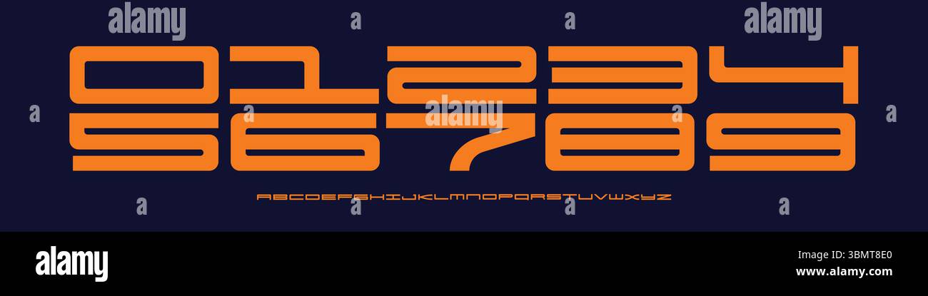 Font Logo Numbers Numeric Alphabet Typography Design Vector Type ...