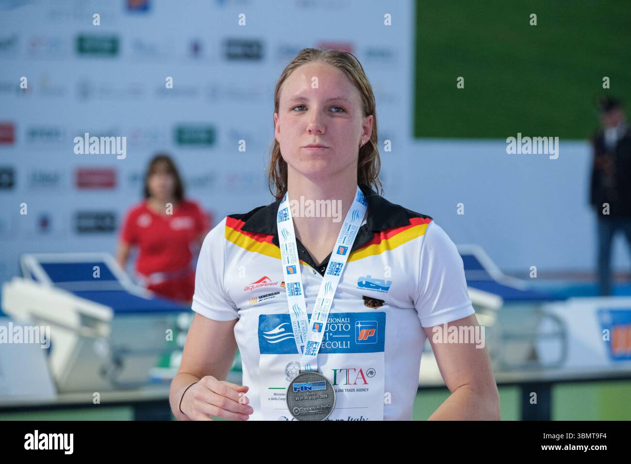 Isabel Marie Gose of Germany seen during the women's podium on the ...