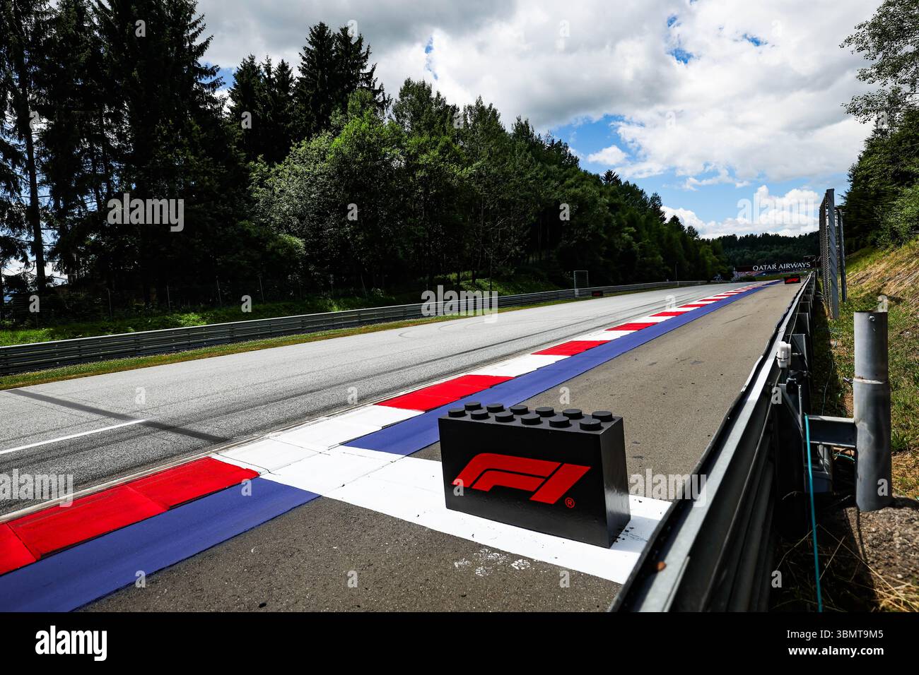 Lego brick brake marker board on the track during the Formula 1 MSC ...