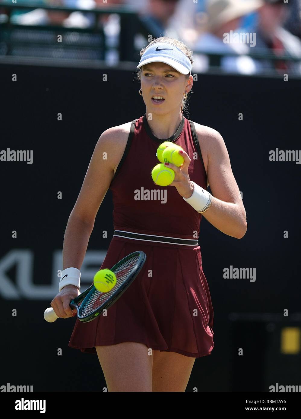 Katie Boulter seen during the match at the Lexus Nottingham Tennis Open ...