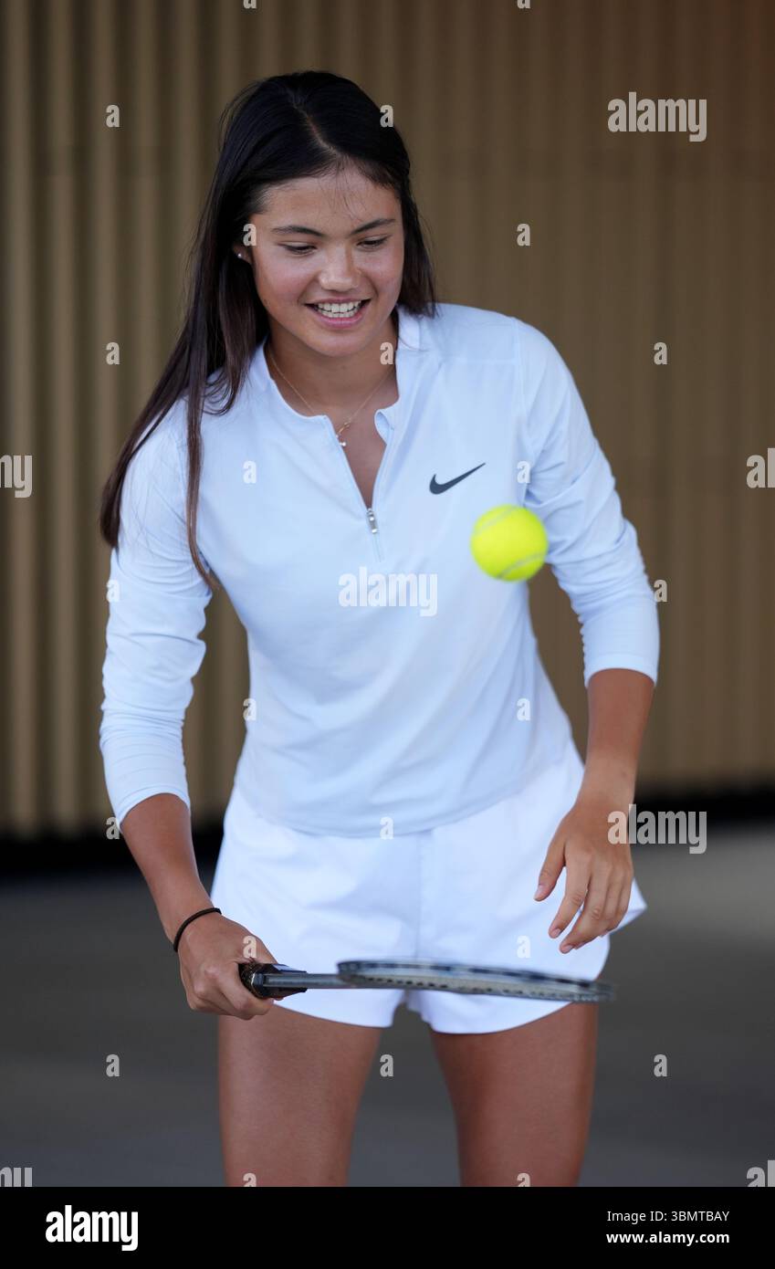 Emma Raducanu at the All England Lawn Tennis and Croquet Club in ...
