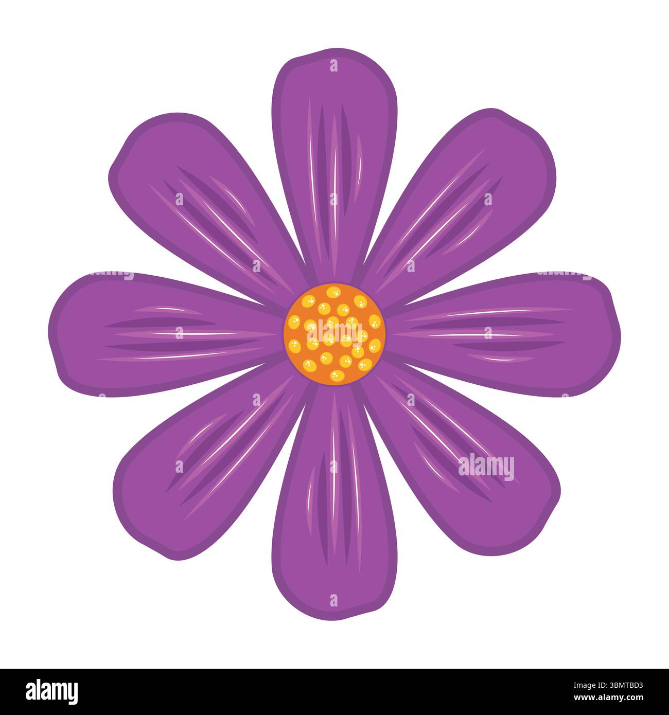 Colorful smooth bright flower Stock Vector Images - Alamy