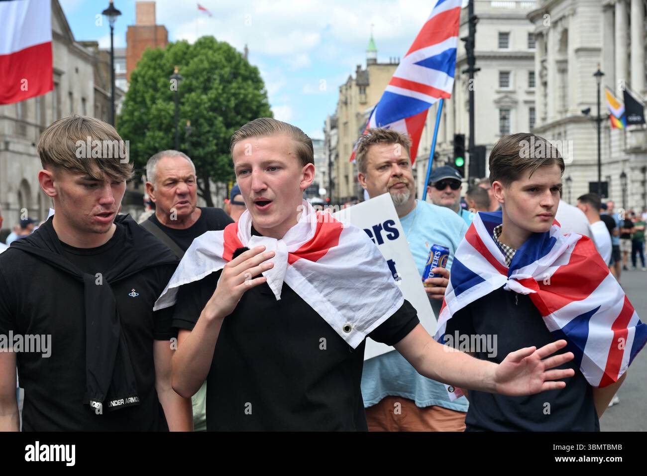 London, UK. Far Right Activists gathered in Whitehall to protest ...