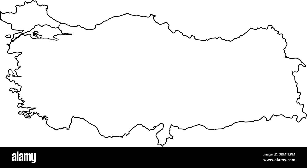 vector map of Turkey isolated on a transparent background, Detailed map ...