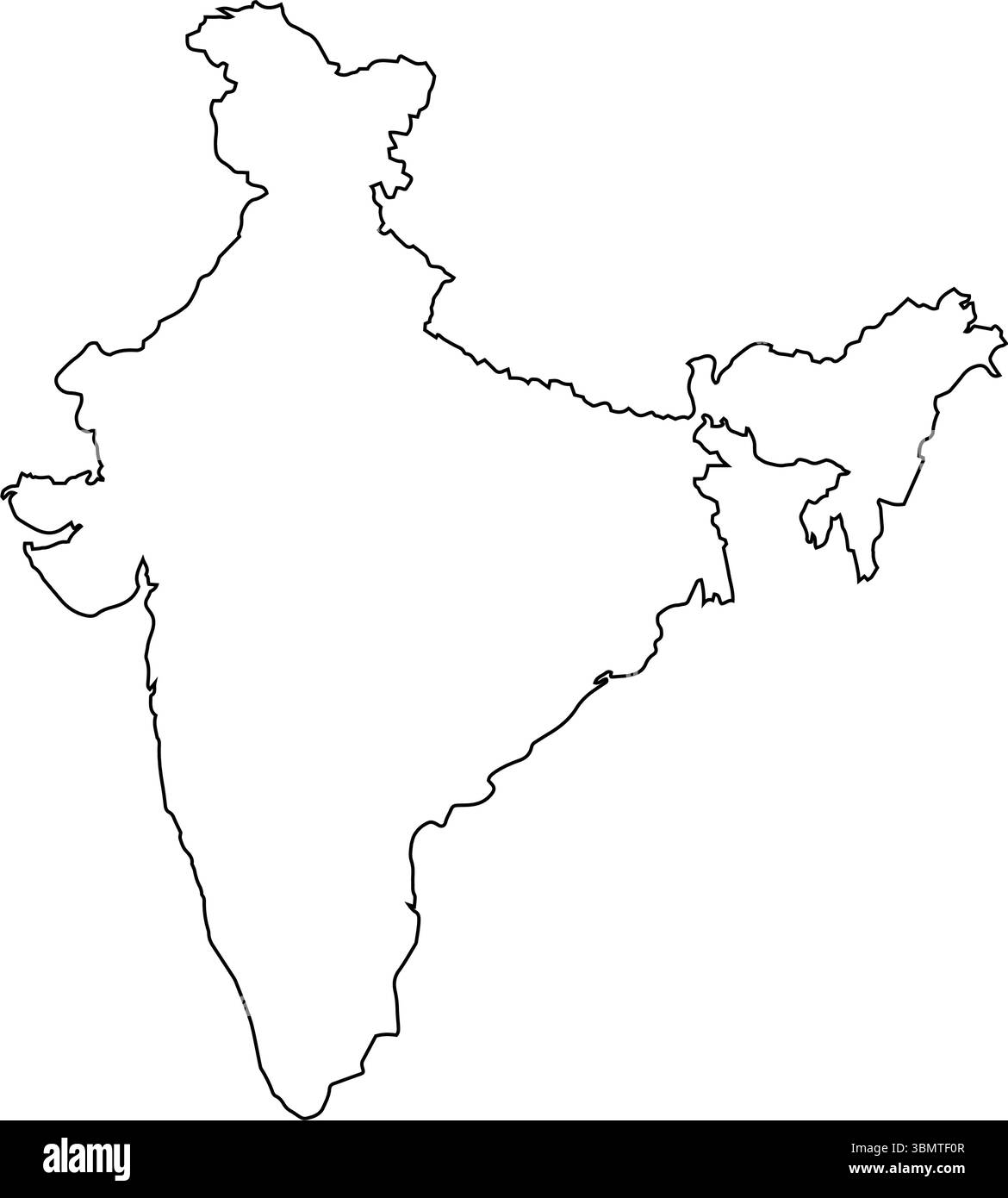 India map Black and White Stock Photos & Images - Alamy