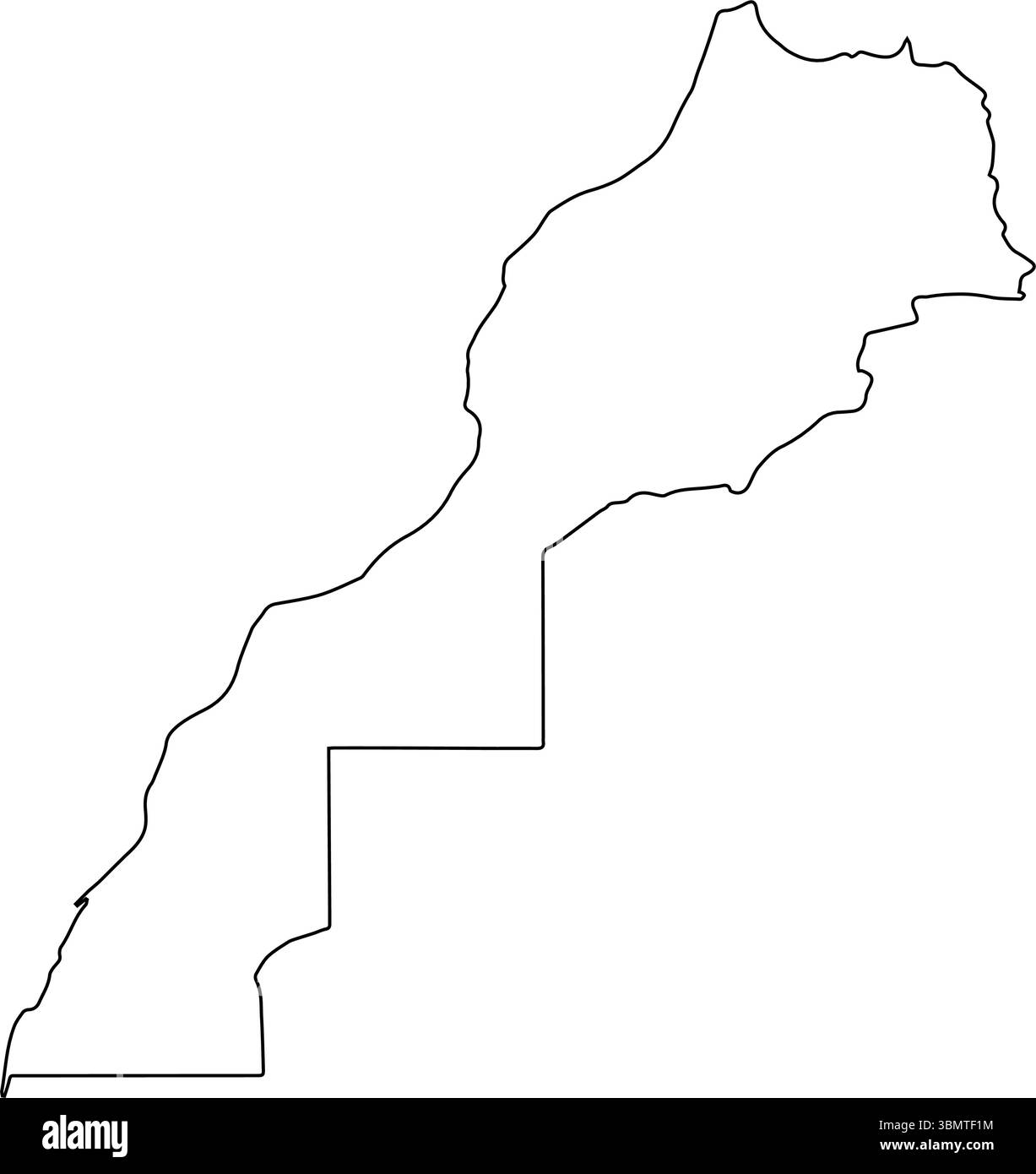 vector map of Morocco isolated on a transparent background, Detailed ...