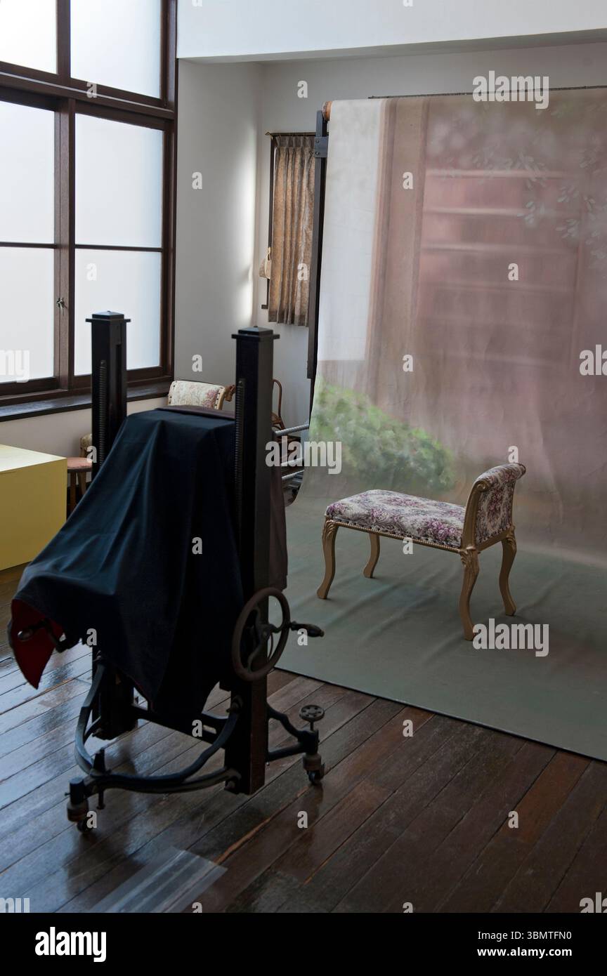 Edo-Tokyo Open Air Museum: the Tokiwadai Photo Studio used frosted ...