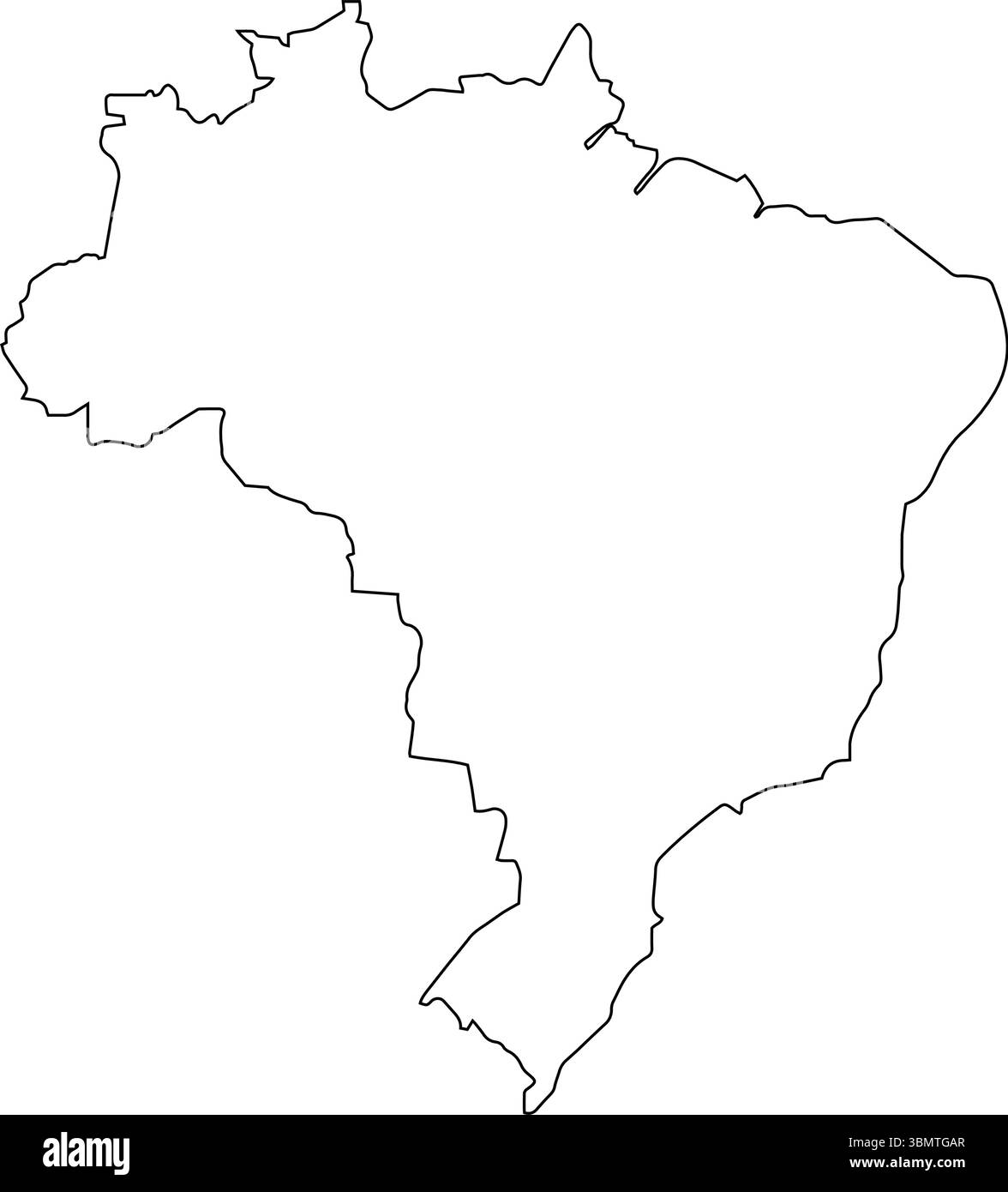 vector map of brazil isolated on a transparent background, Detailed map ...
