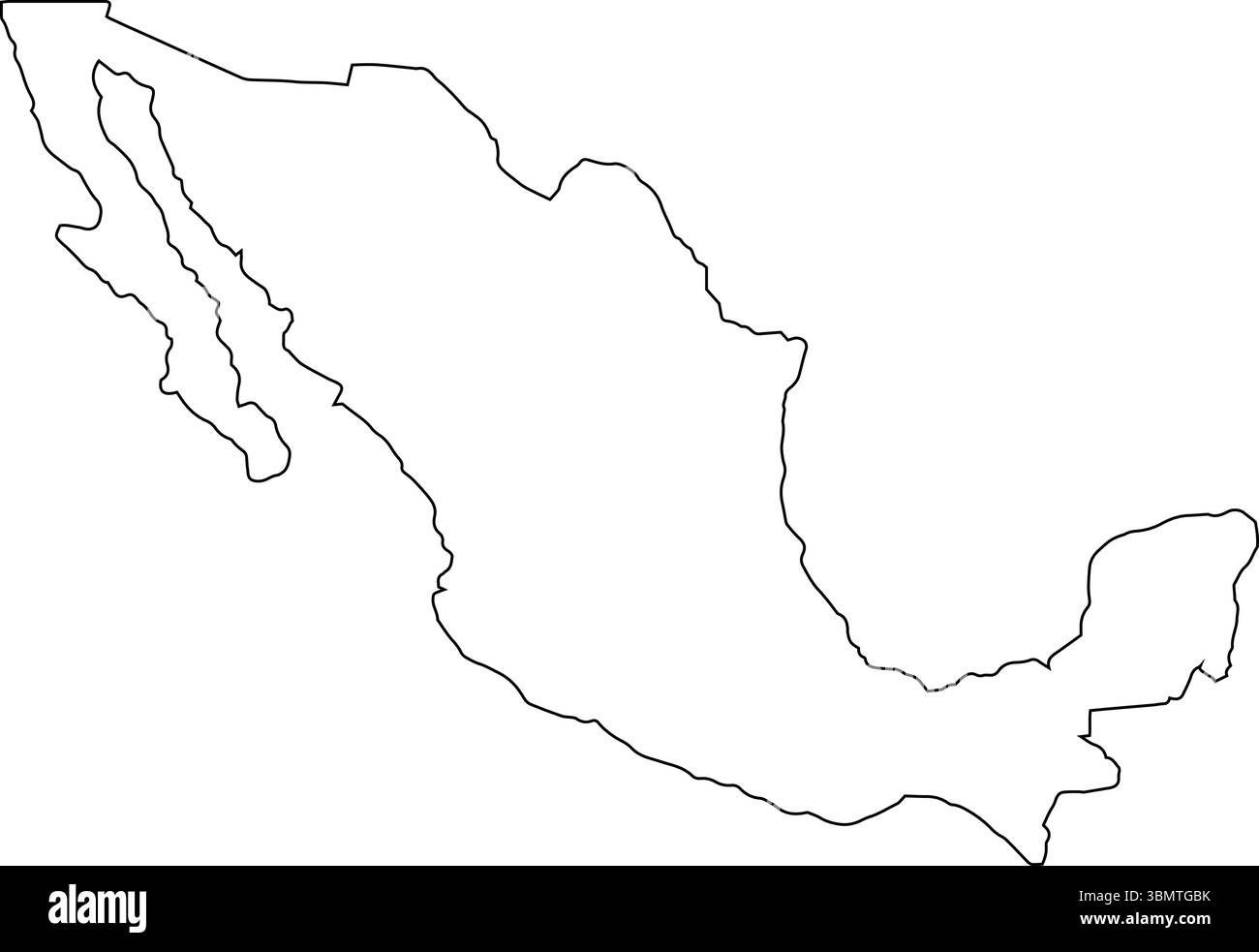 vector map of Mexico isolated on a transparent background, Detailed map ...