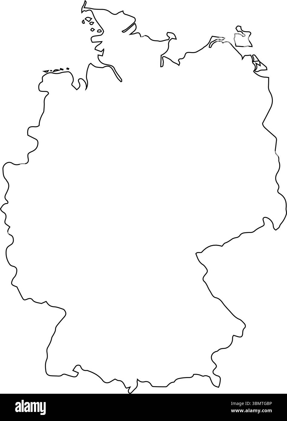 vector map of Germany isolated on a transparent background, Detailed ...