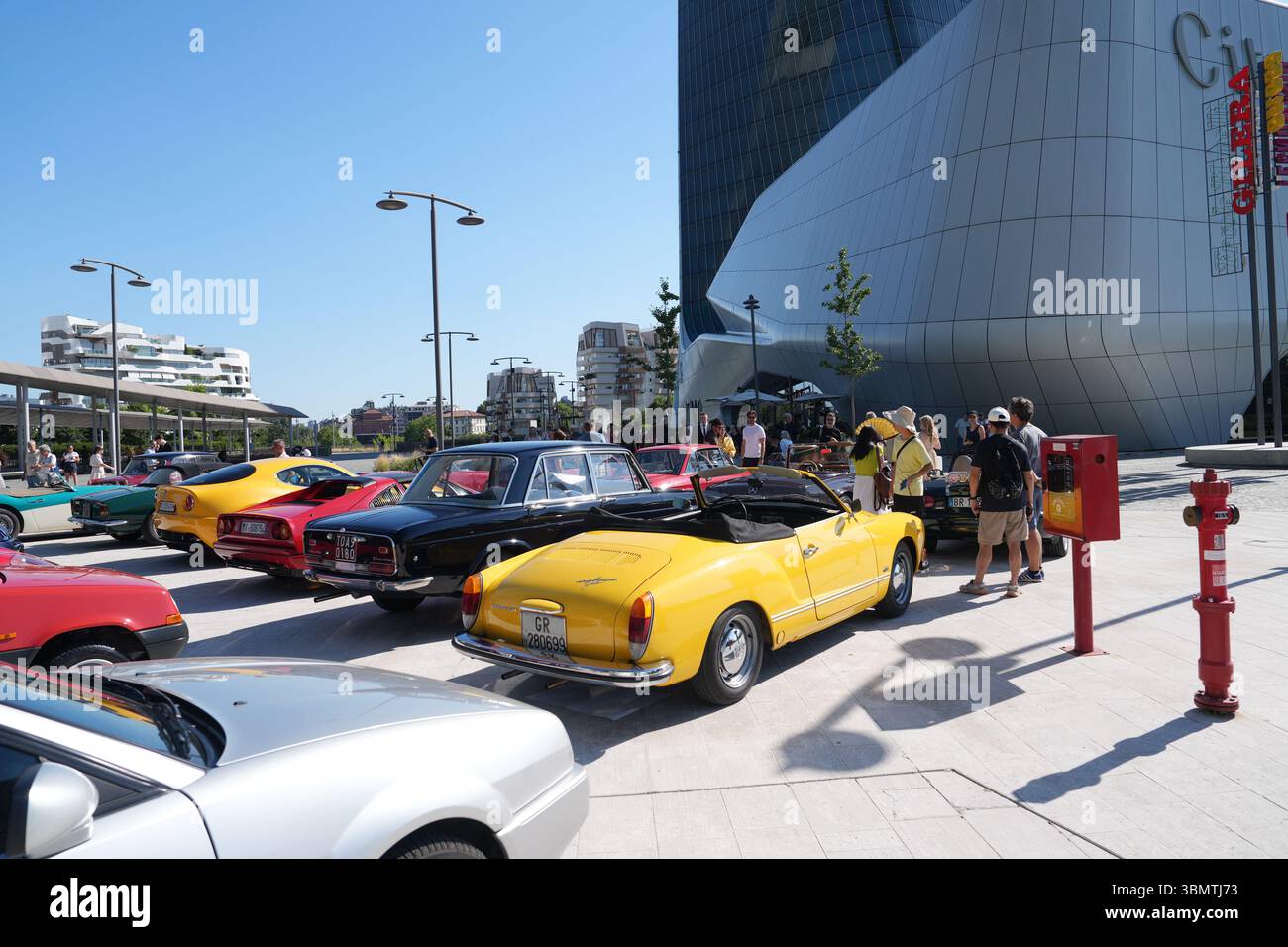 Milan, Pwc Stile Italiano Trophy Event, historic cars on display in ...