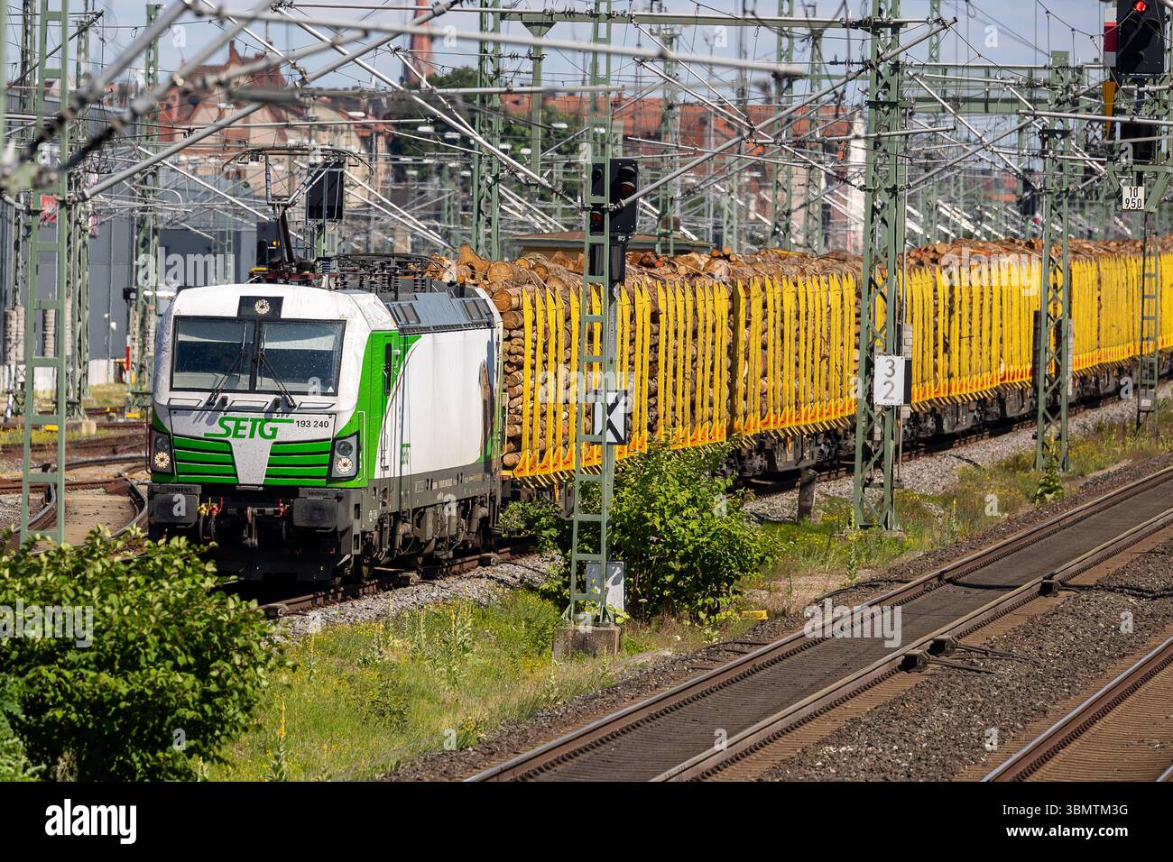 Bahnstrecke Nürnberg Fürth Erlangen, Nürnberg, 28.06.2025 Güterzug der ...