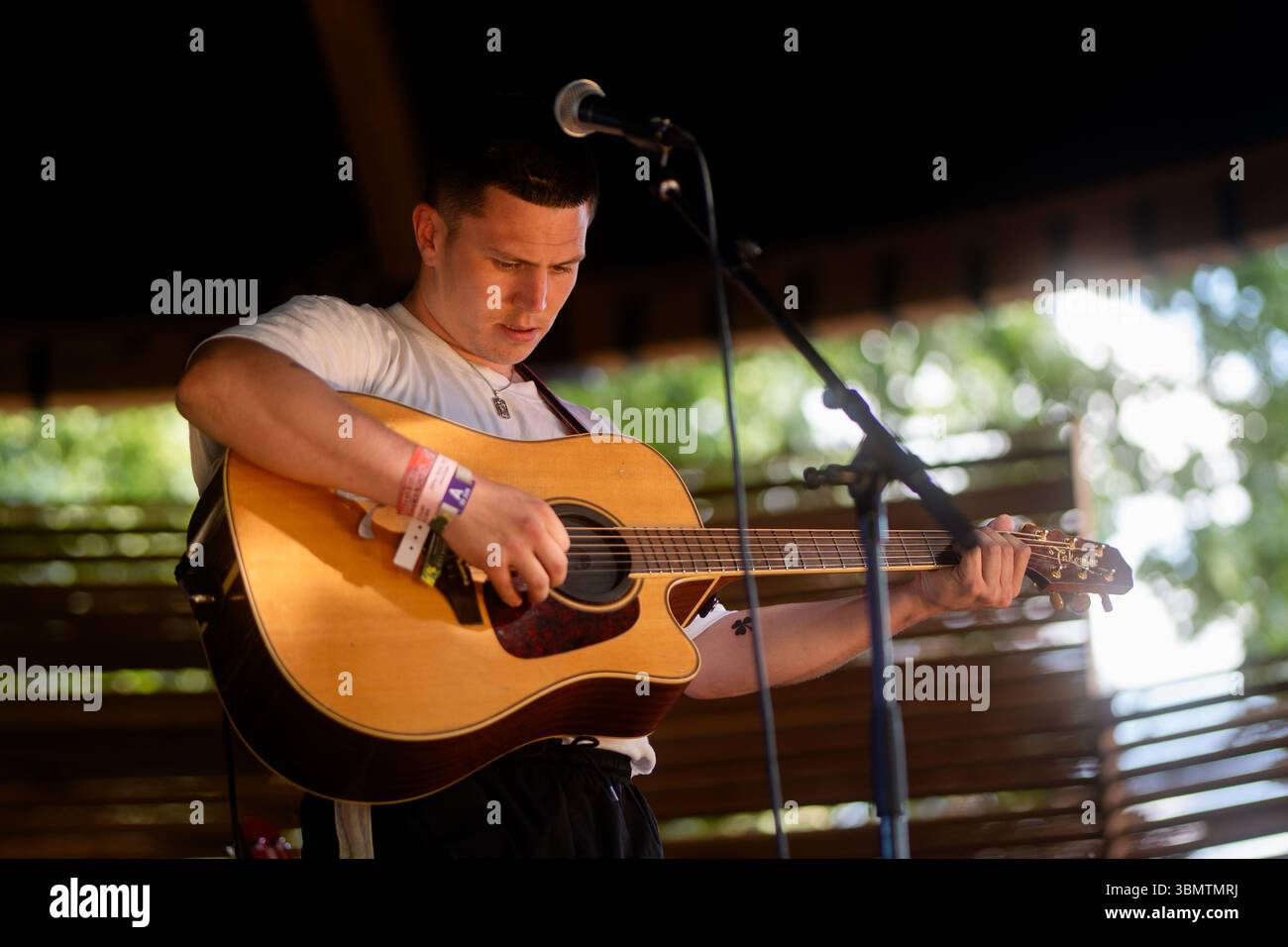 London, UK, 28 June, 2025. BST Hyde Park. Pictured left to right, Aaron ...
