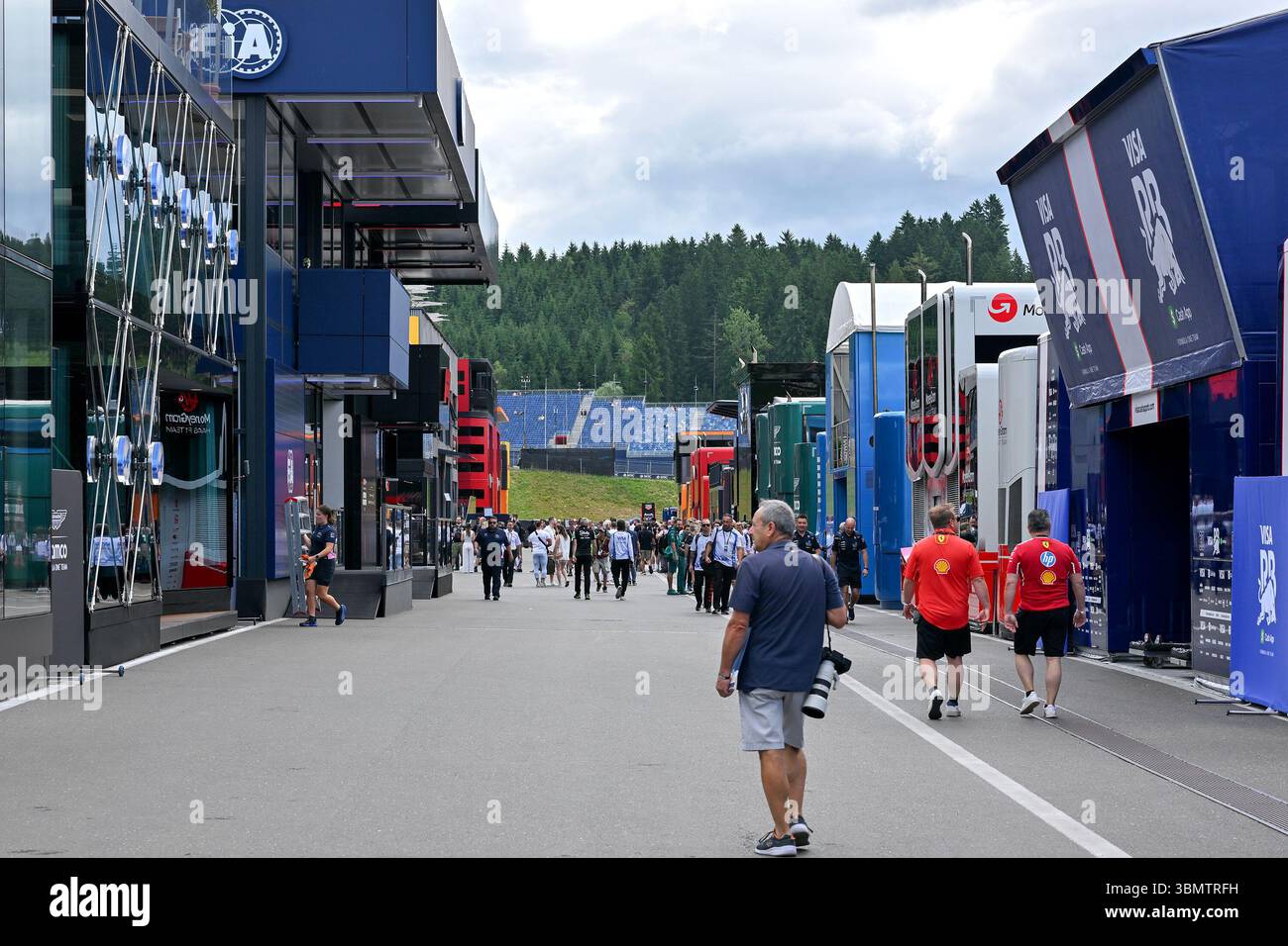 SPIELBERG, AUSTRIA - JUNE 28: A general view of the paddock during ...