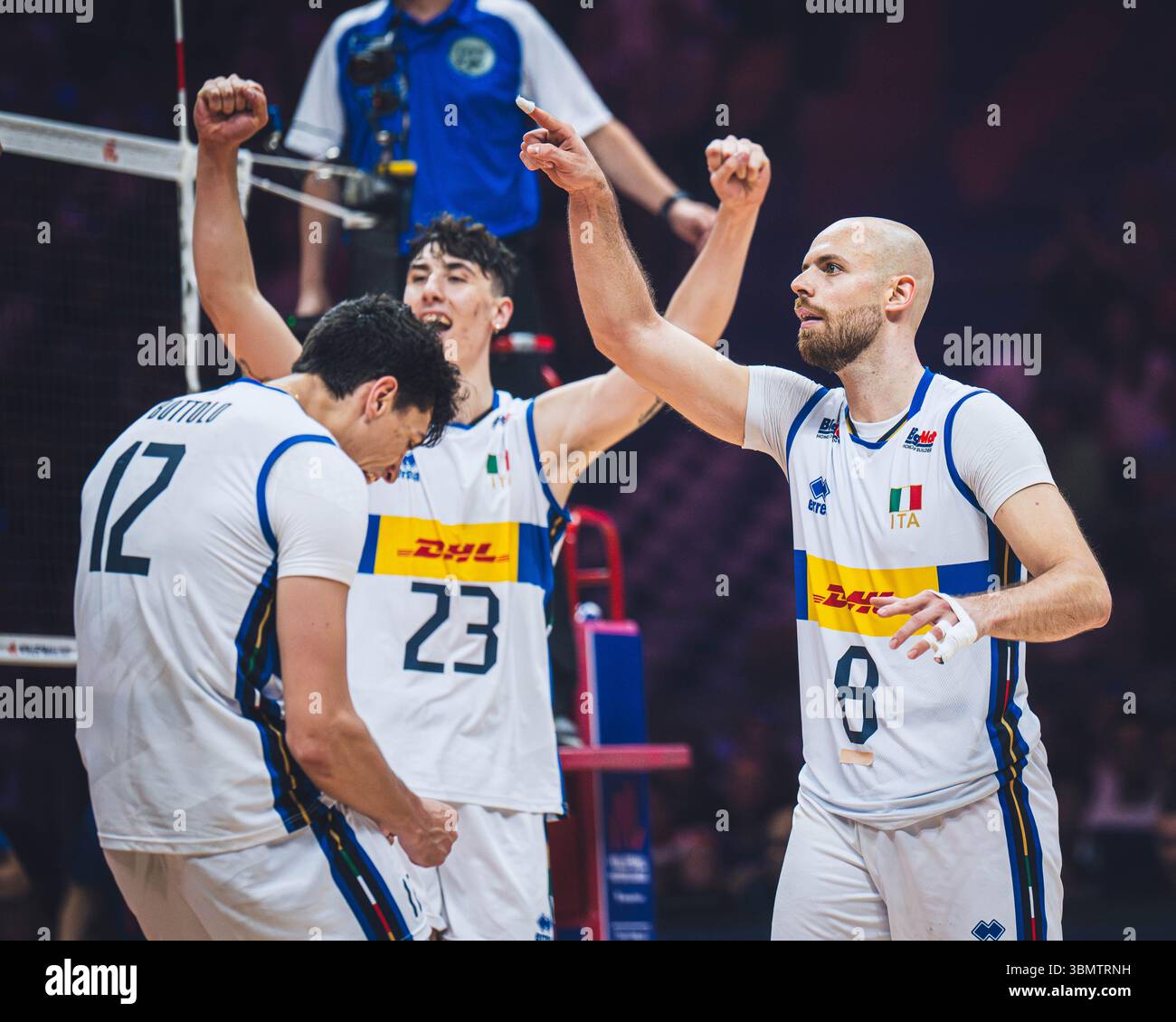 Italy vs France during FIVB Volleyball Nations League 2024 men's match ...