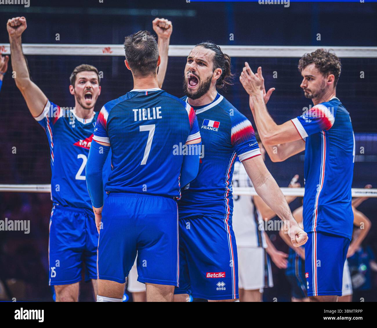 Italy vs France during FIVB Volleyball Nations League 2024 men's match ...