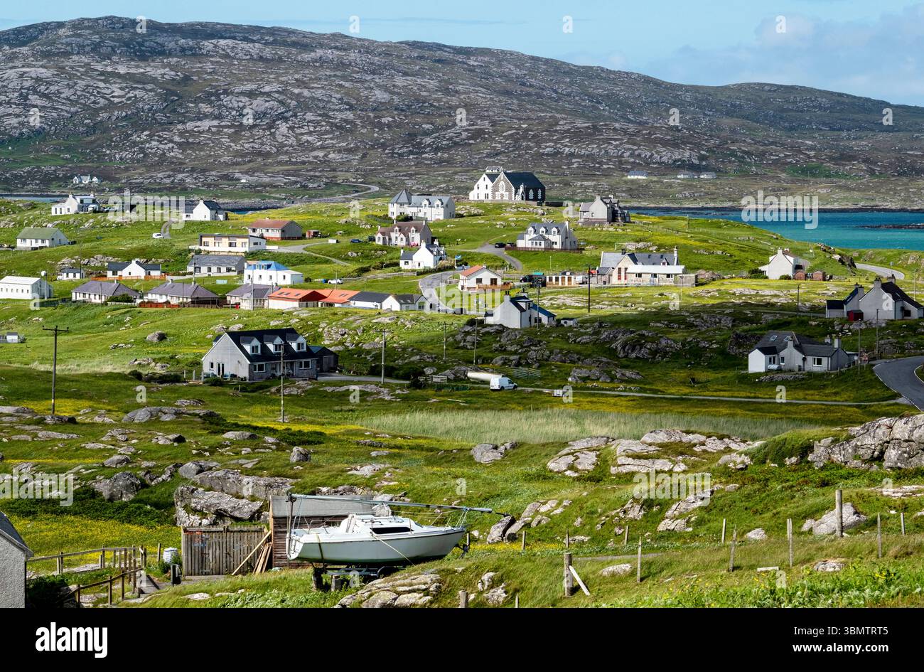 Aerial view eriskay causeway hi-res stock photography and images - Alamy