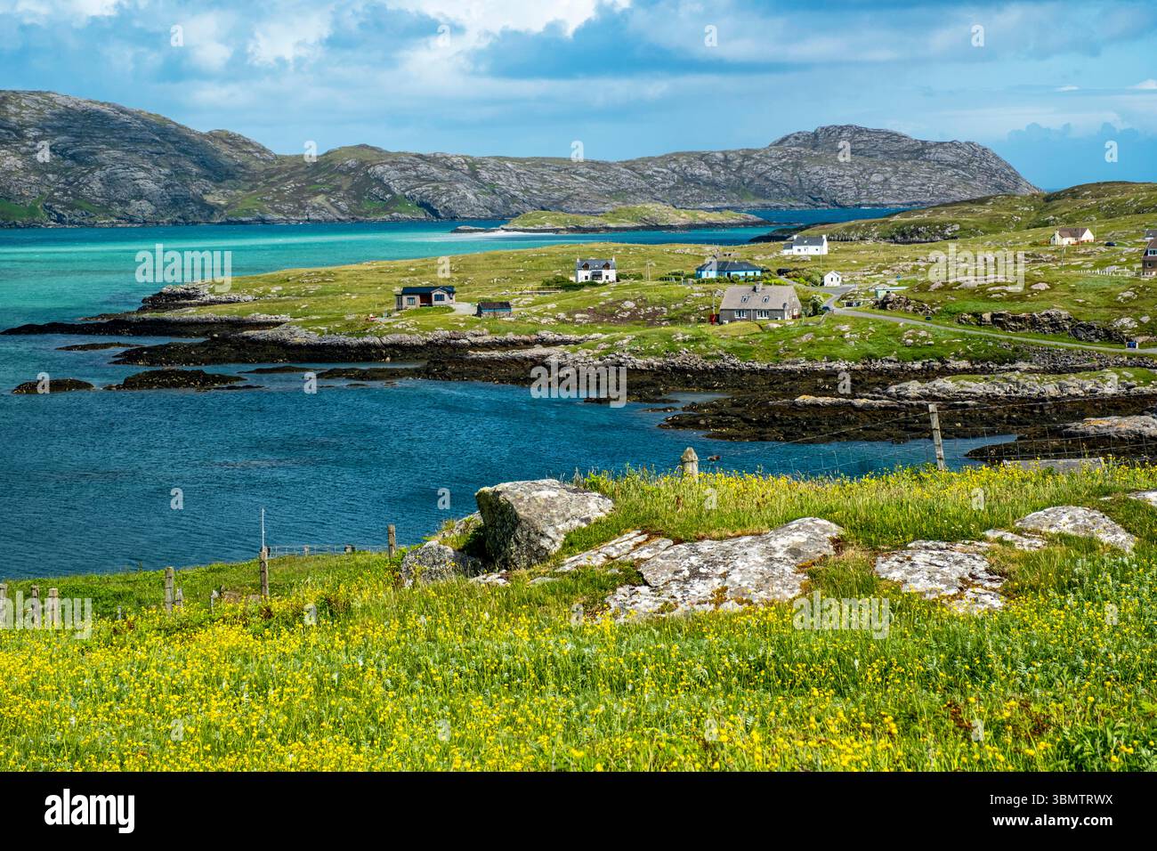 View looking towards Haun and the Sound of Eriskay, Outer Hebrides ...