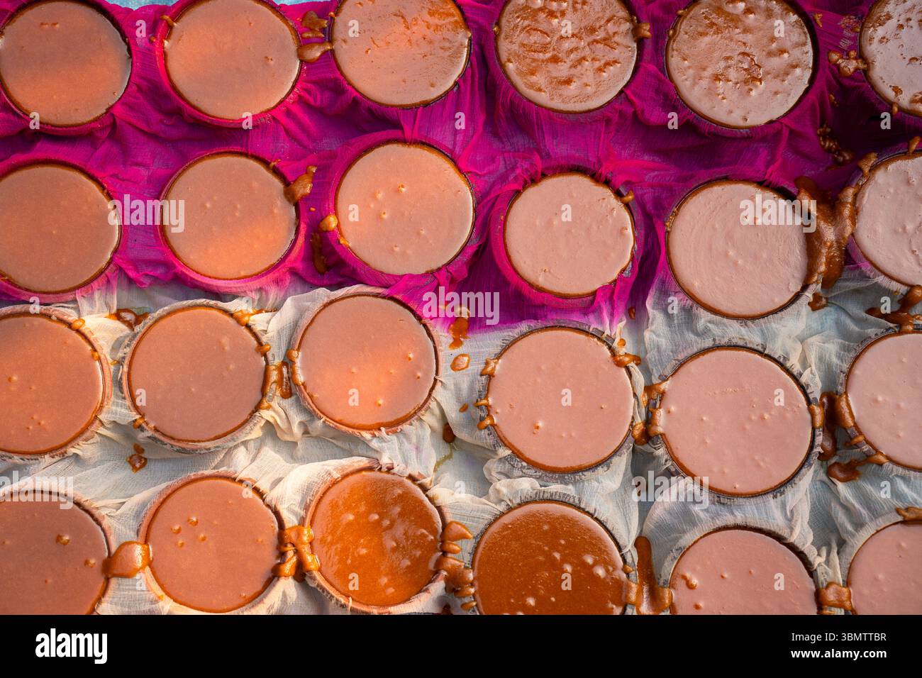 Rural Bengal winter scene of people collecting date palm sap to make ...