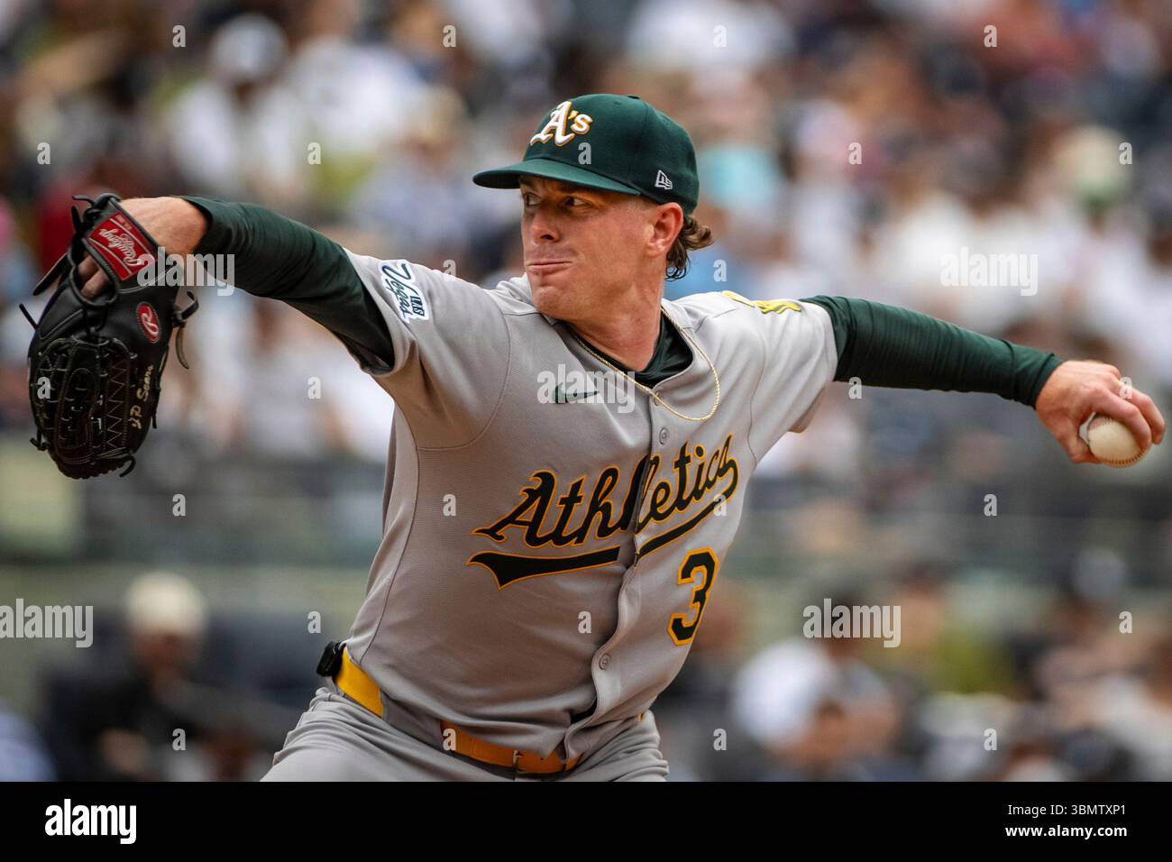 Athletics pitcher JP Sears (38) throws during the second inning of a ...