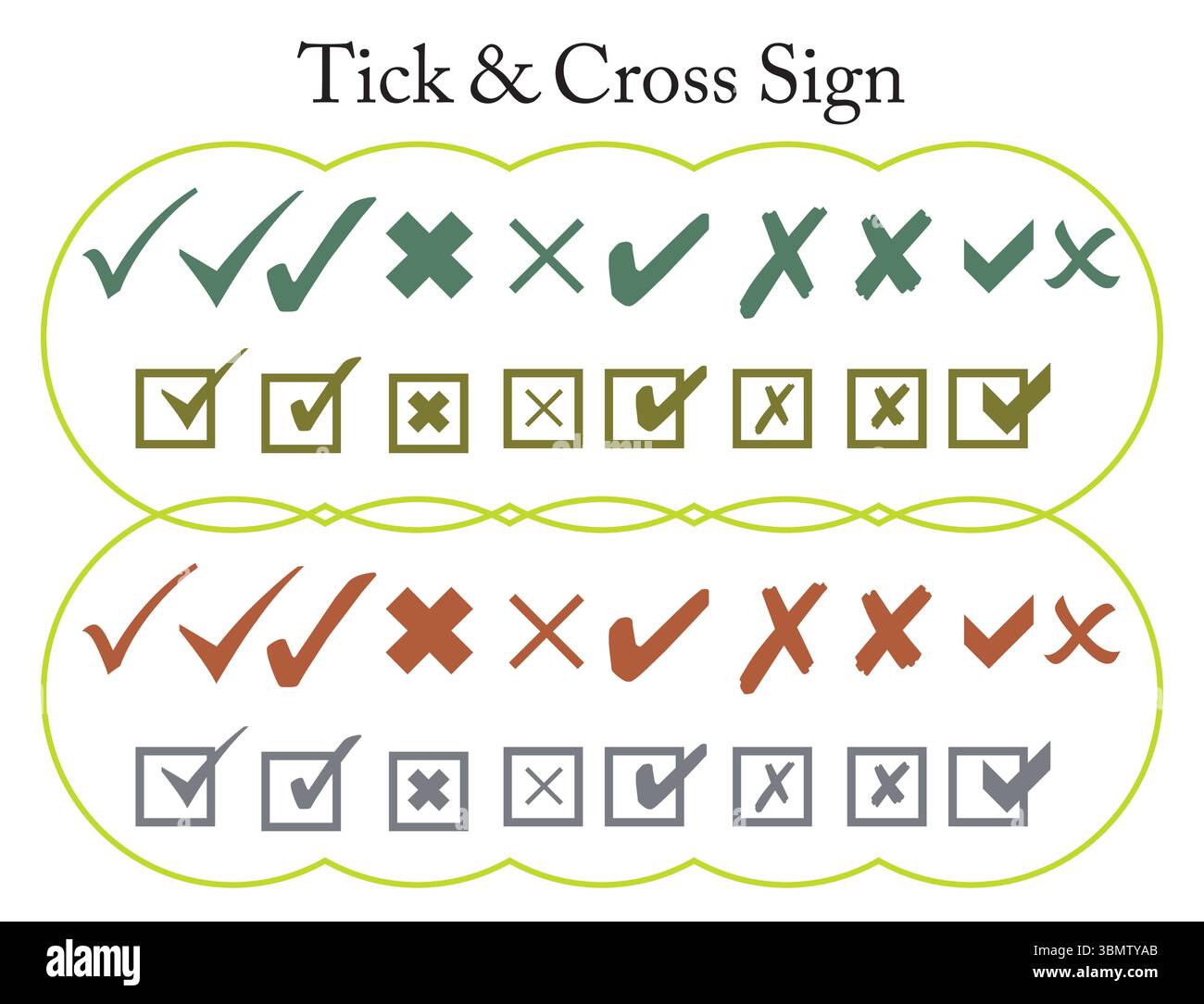 Ticks and crosses Stock Vector Images - Alamy