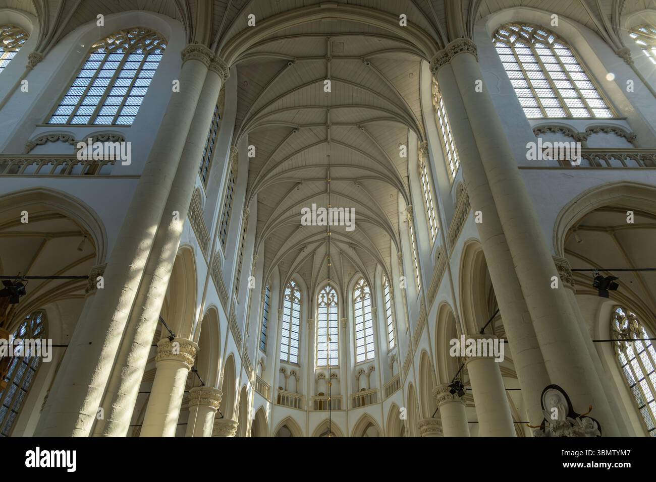 Hooglandse Kerk interior Leiden. An awe-inspiring interior view of a ...