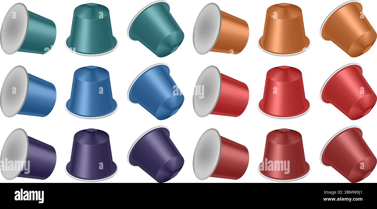 Red espresso capsules coffee Stock Vector Images - Alamy