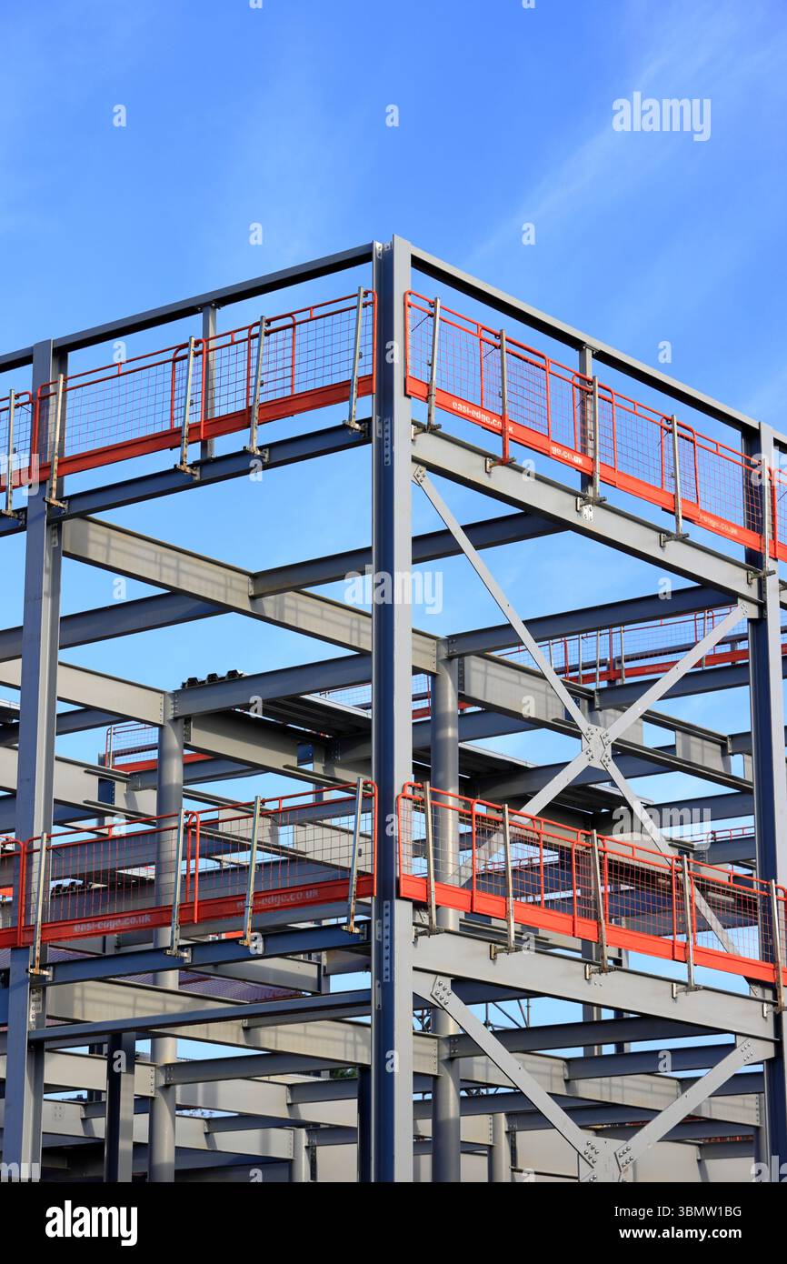Steel skeleton frame steelwork at radcliffe hub development site in ...