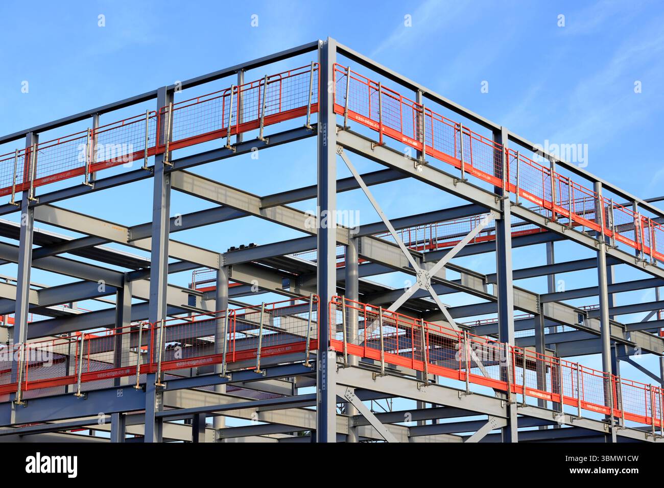 Steel skeleton frame steelwork at radcliffe hub development site in ...