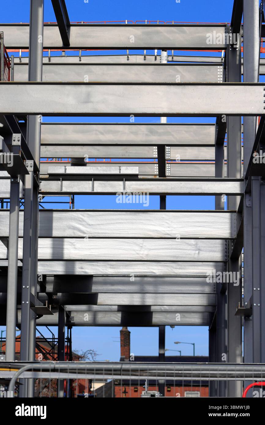 Steel skeleton frame steelwork at radcliffe hub development site in ...