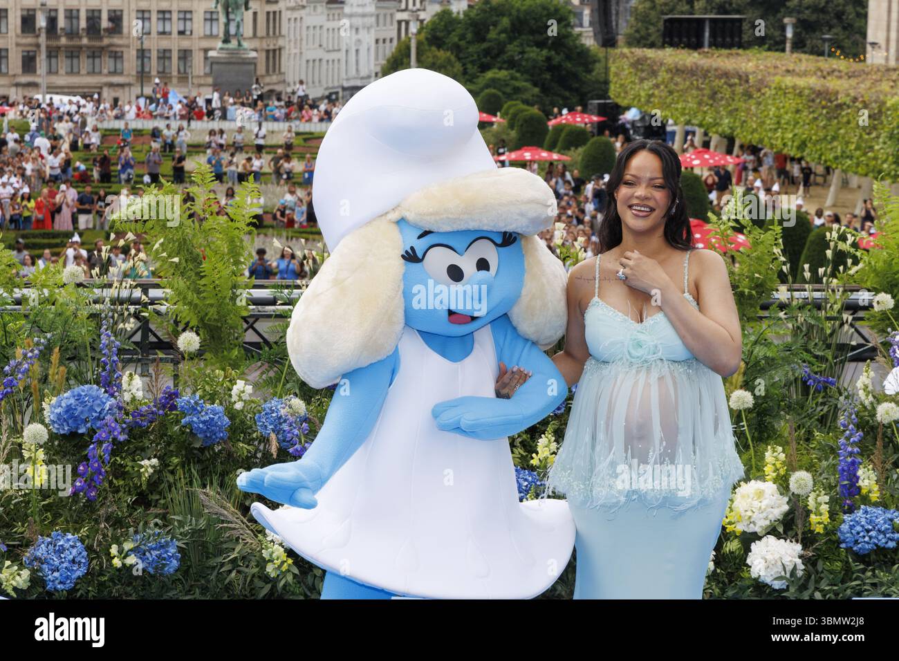 Brussels, Belgium. 28th June, 2025. Singer Robyn Rihanna Fenty poses ...