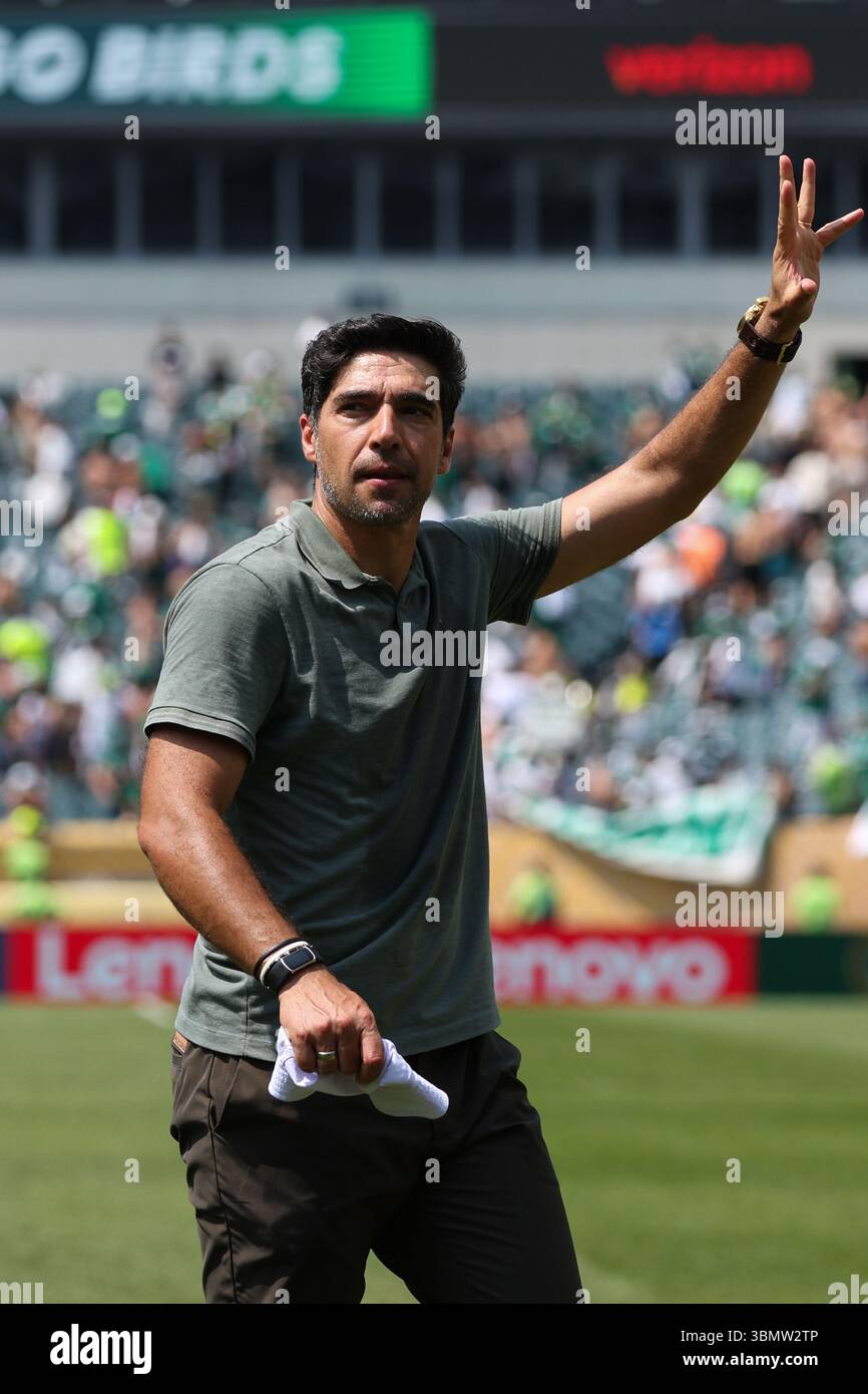 PHILADELPHIA, USA - 28th June 2025: SE Palmeiras Head Coach Abel ...