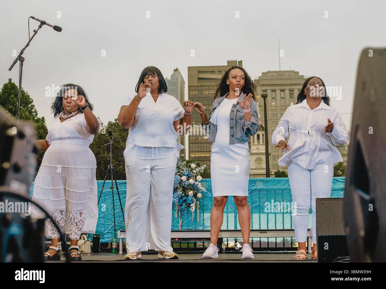 Philadelphia, Pennsylvania, USA. June 27, 2025. Gospel singers perform ...