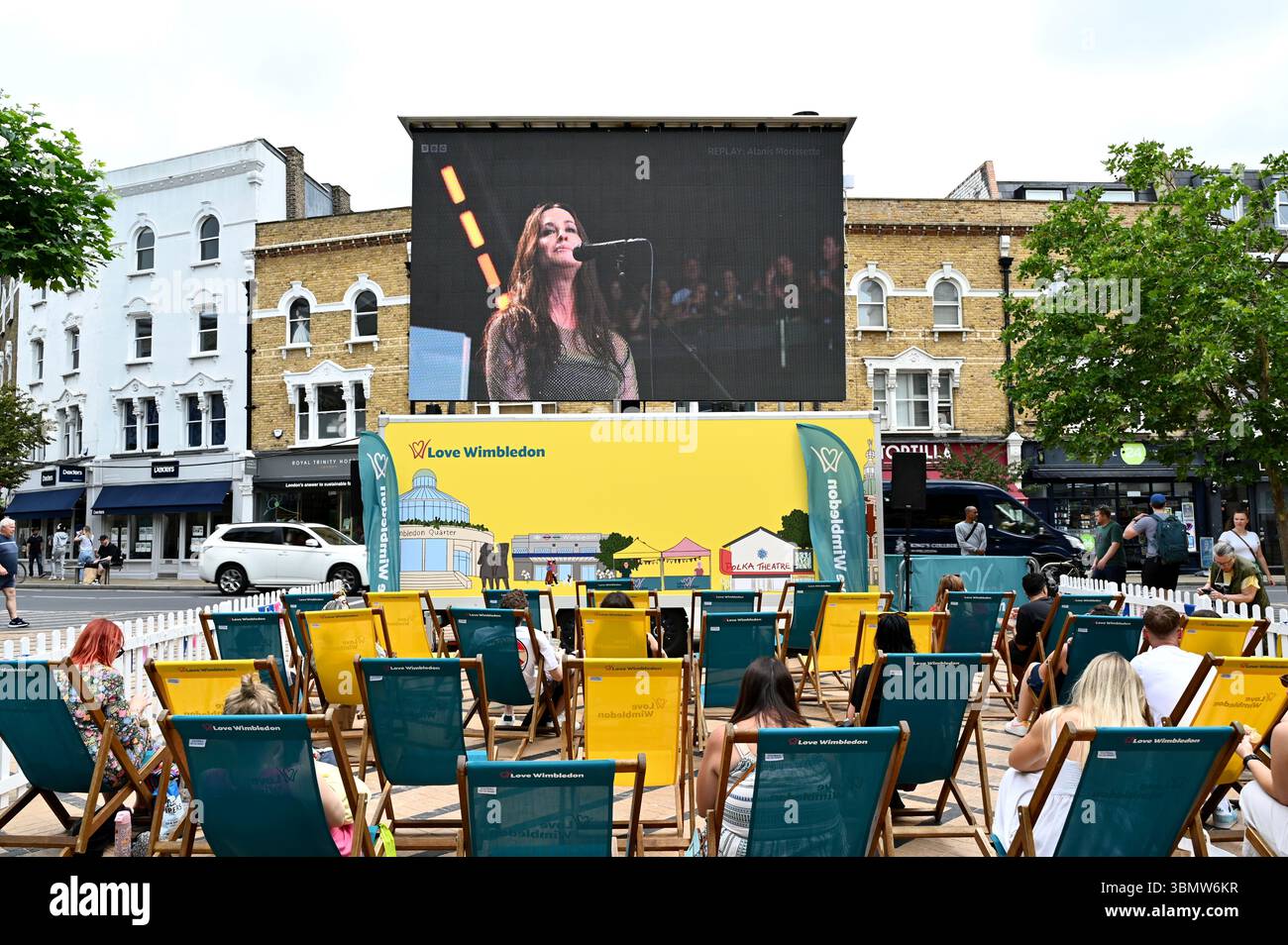 Wimbledon town is decked out in vibrant, tennis-themed decorations for ...