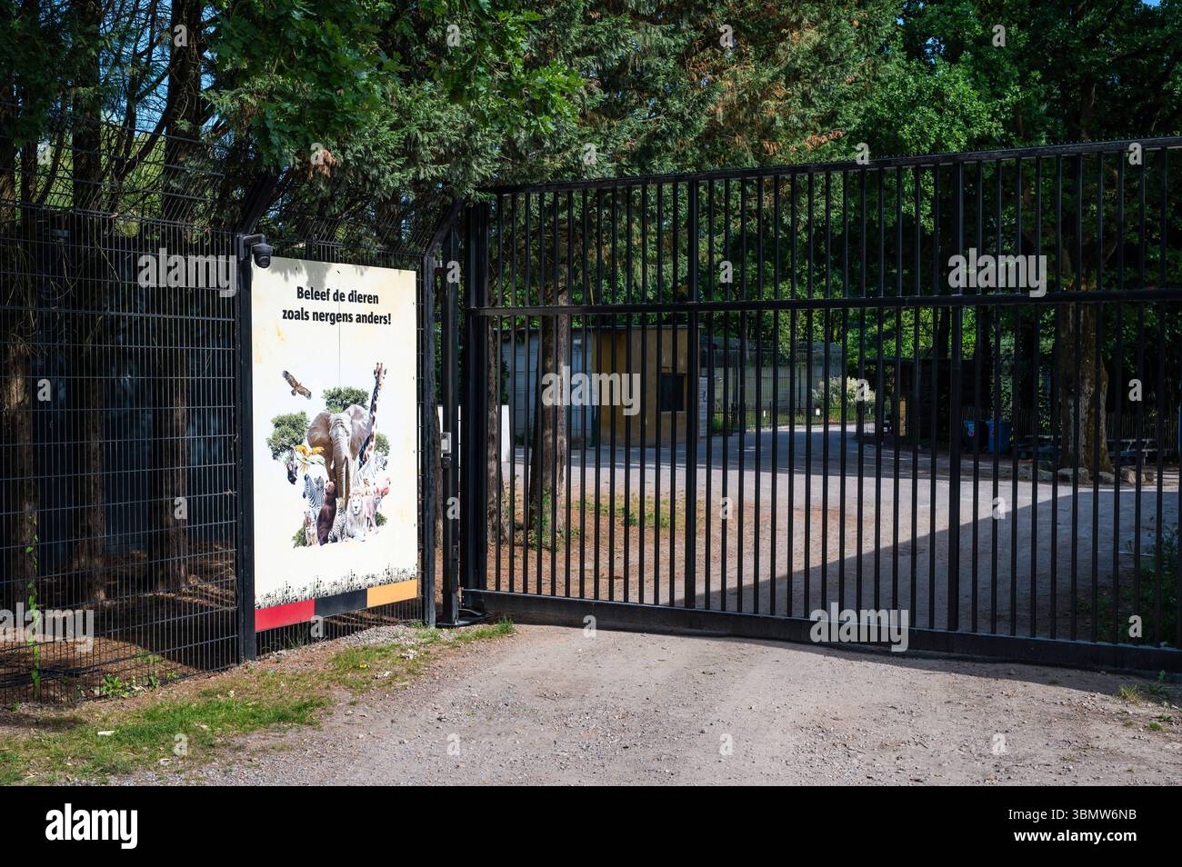 Entrance of the Pakawi zoo and recreation park in Olmen, Antwerp ...