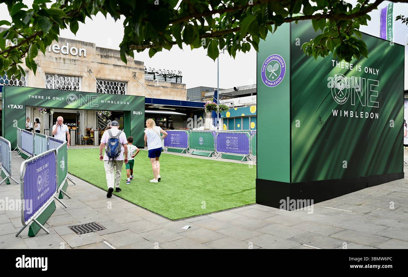 Wimbledon town is decked out in vibrant, tennis-themed decorations for ...