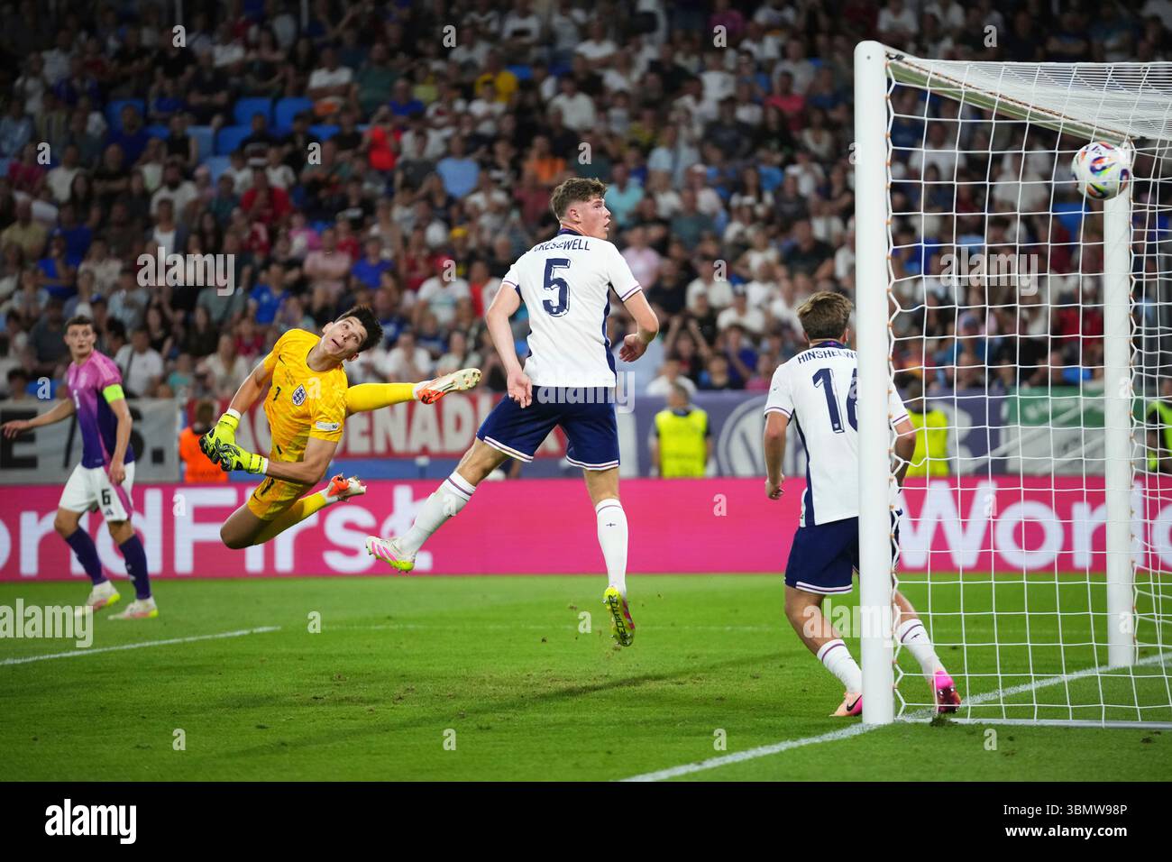 England goalkeeper James Beadle fails to stop Germany's second goal ...